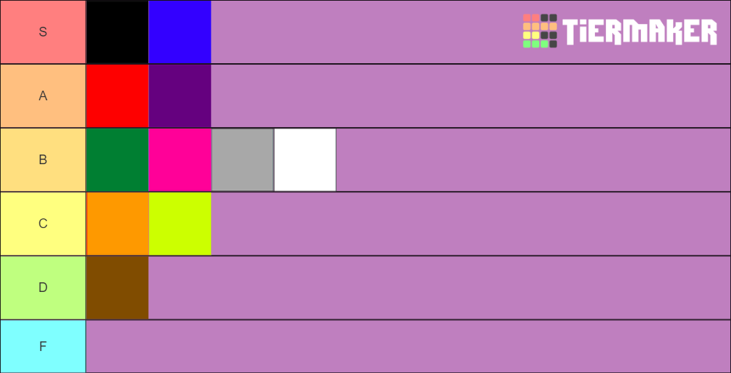 All Colors Tier List (Community Rankings) - TierMaker