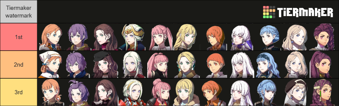 Three Houses/Three Hopes Designs (Waifus Only) Tier List (Community Rankings) - TierMaker