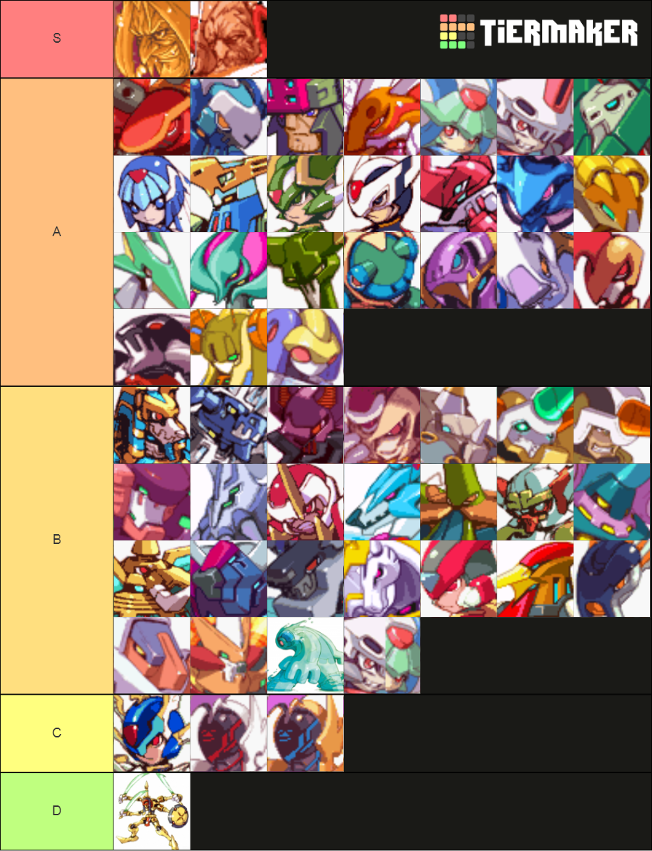 Mega Man Zero/ZX Series Bosses Tier List (Community Rankings) - TierMaker