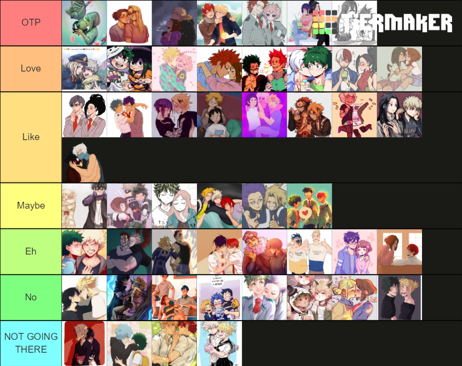 MHA ships Tier List (Community Rankings) - TierMaker