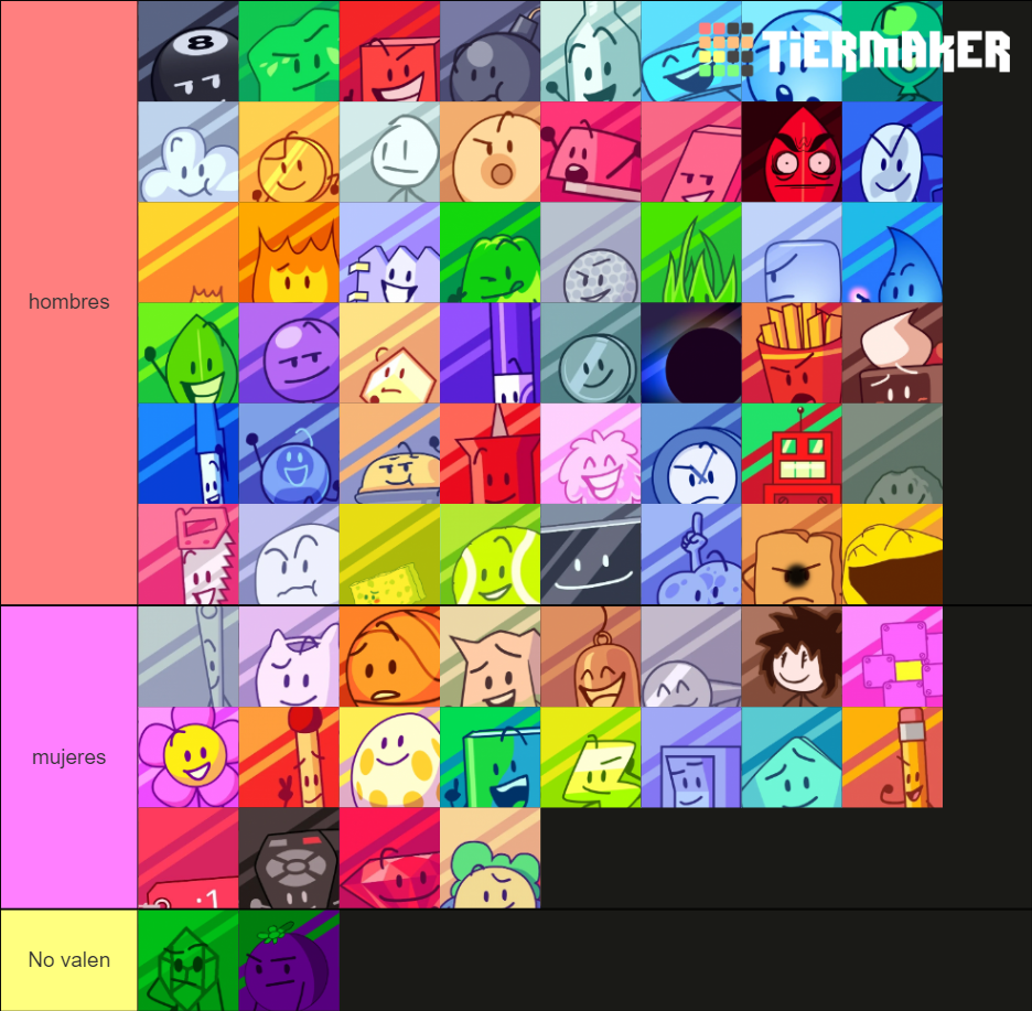bfdi generos Tier List (Community Rankings) - TierMaker