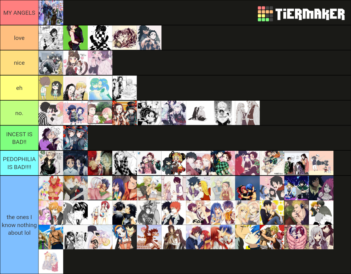 Kny and Ft Ship Tier List (Community Rankings) - TierMaker