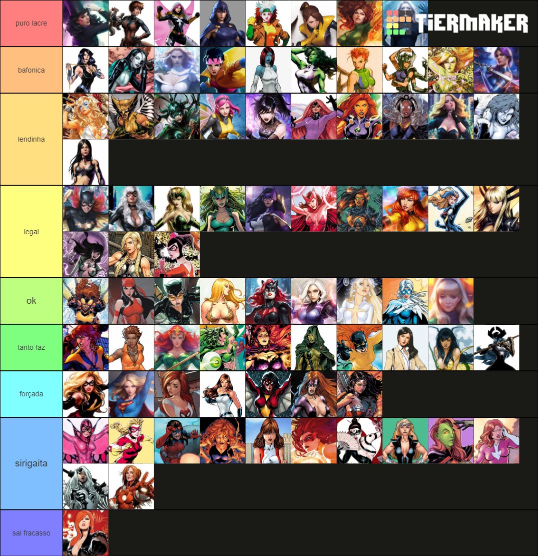 The Women of Marvel & DC Comics Tier List (Community Rankings) - TierMaker