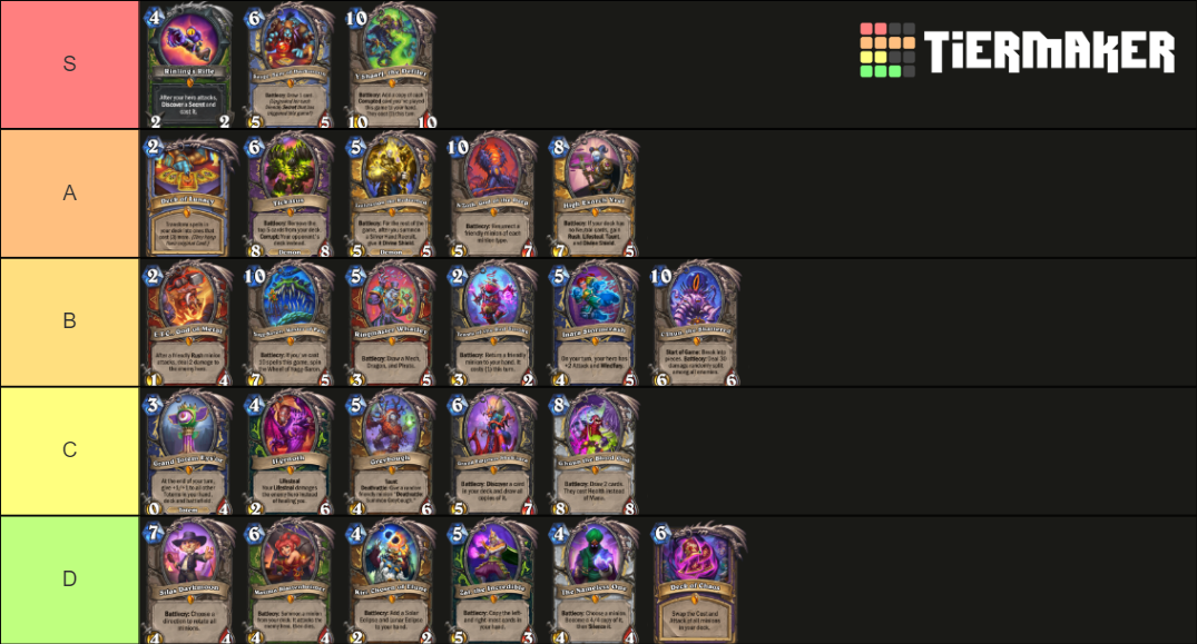 Darkmoon Faire Cards Tier List (Community Rankings) - TierMaker