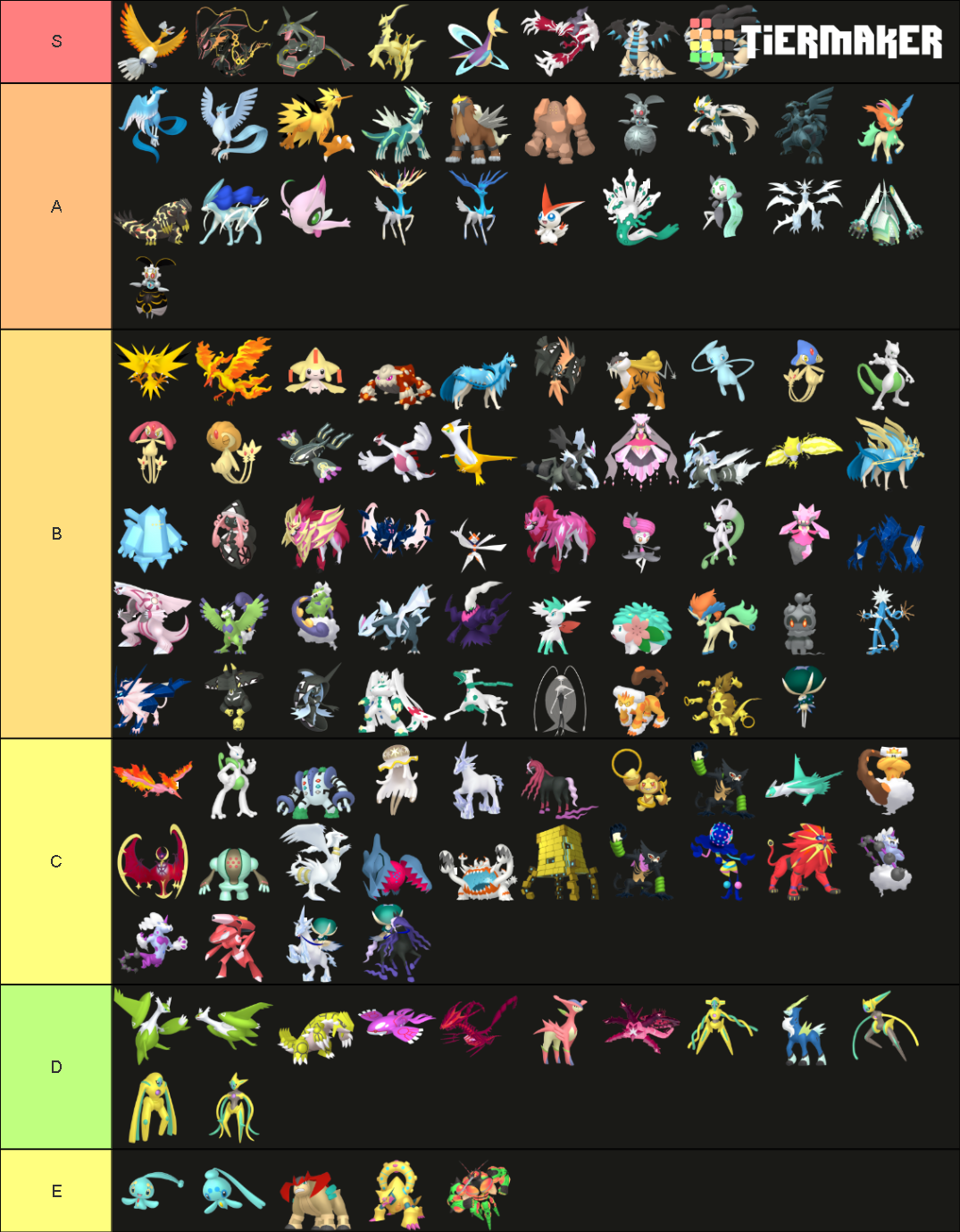 Shiny Legendary Pokemon (Gen I-Gen VIII) Tier List (Community Rankings ...
