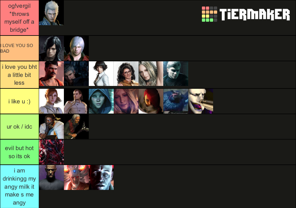 DMC characters Tier List (Community Rankings) - TierMaker