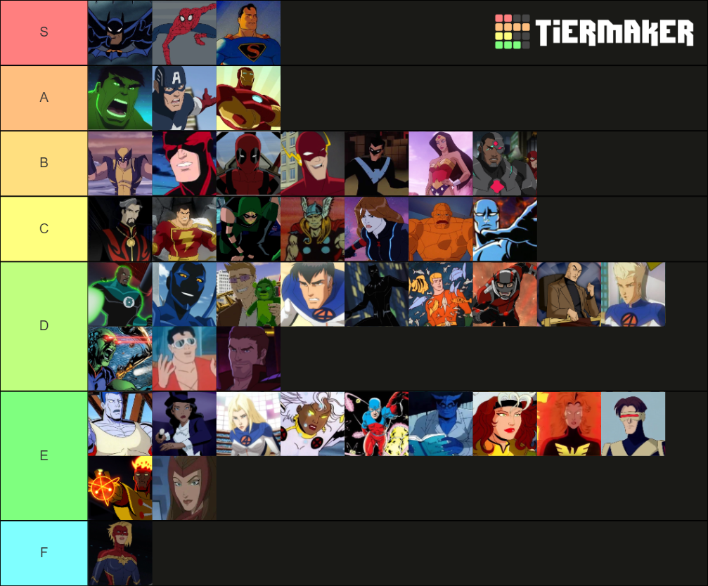 Marvel and DC superheroes Tier List (Community Rankings) - TierMaker