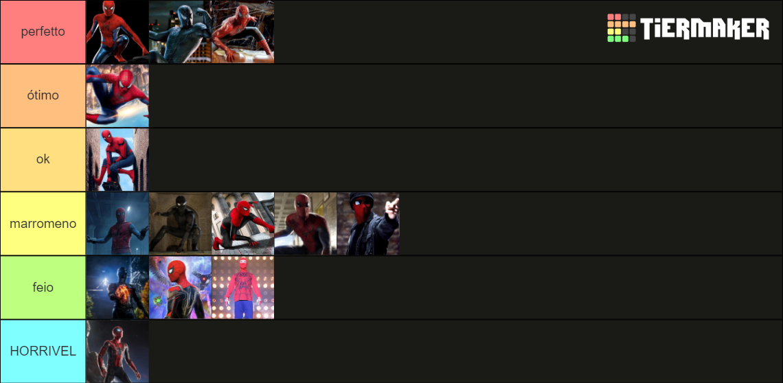 Spider-Man Suit Live Action Tier List (Community Rankings) - TierMaker