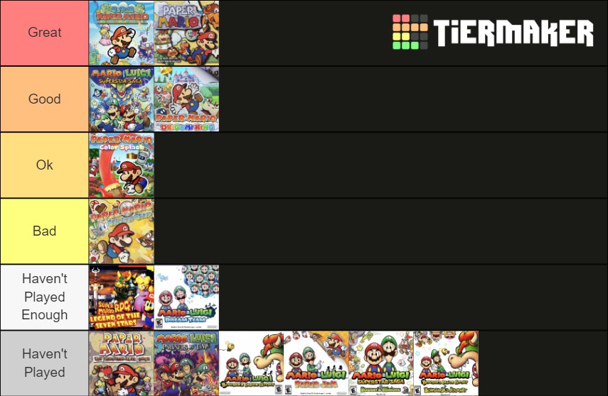 Mario RPG (2020) Tier List (Community Rankings) - TierMaker