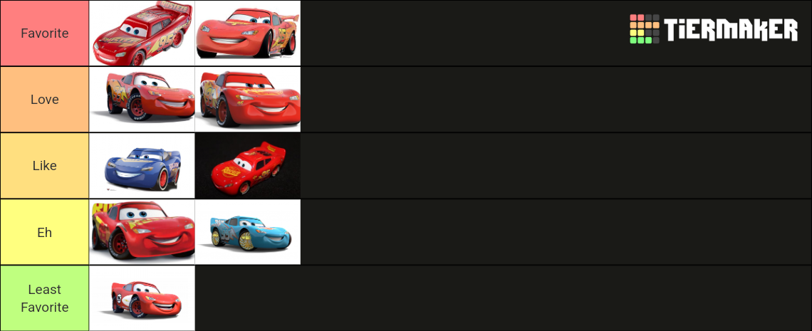 Lightning McQueen's Paint Jobs Tier List (Community Rankings) - TierMaker