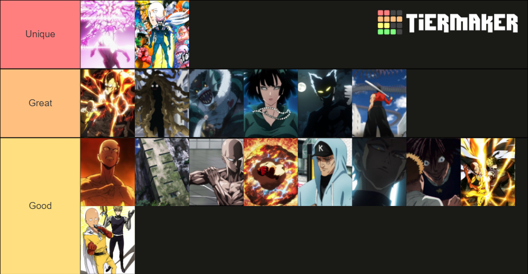 One Punch Man Arc Tier List (Community Rankings) - TierMaker