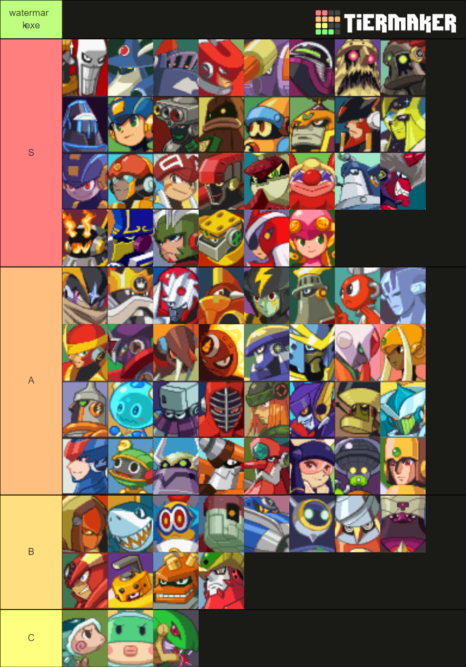 Mega Man Battle Network NetNavis Tier List (Community Rankings) - TierMaker
