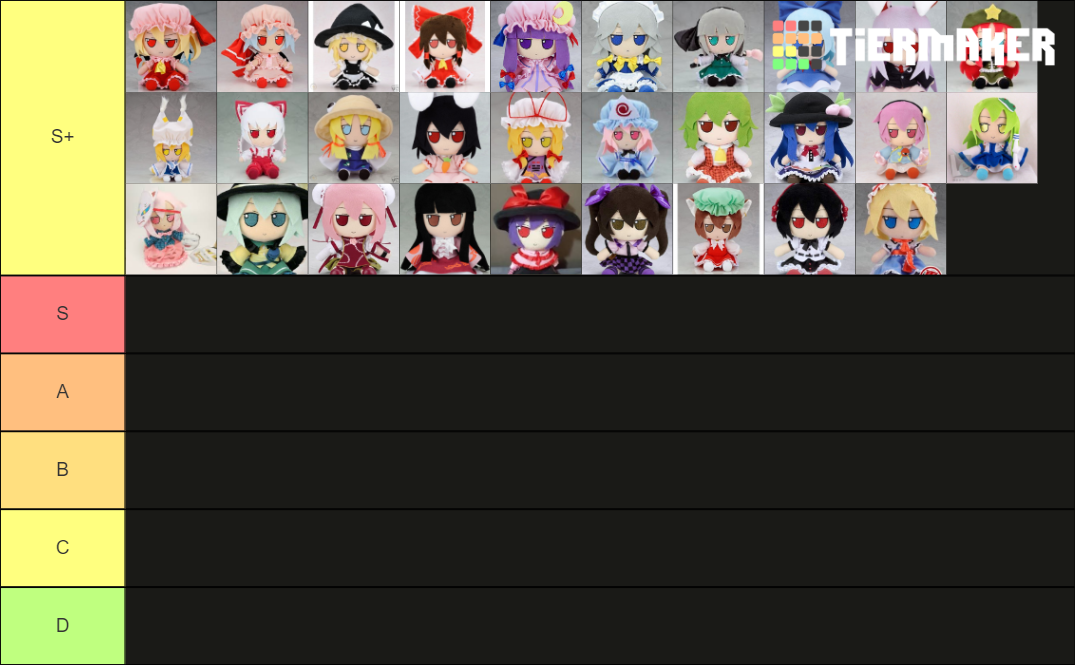 Touhou Fumos Tier List (Community Rankings) - TierMaker