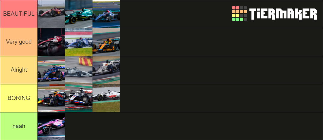 F1 2022 livery Tier List (Community Rankings) - TierMaker