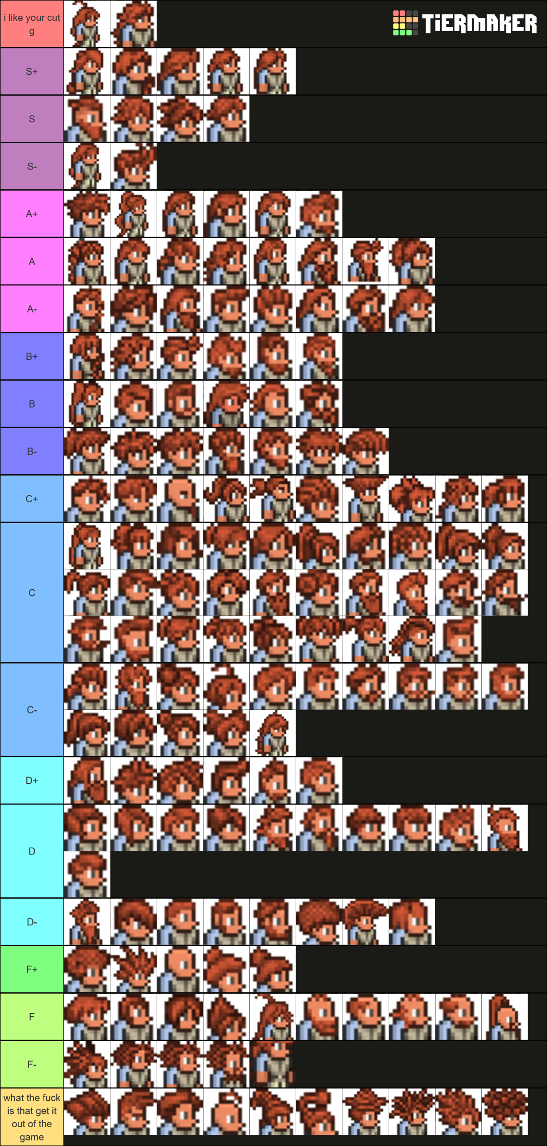 Terraria Hairstyles TierList Tier List (Community Rankings) - TierMaker