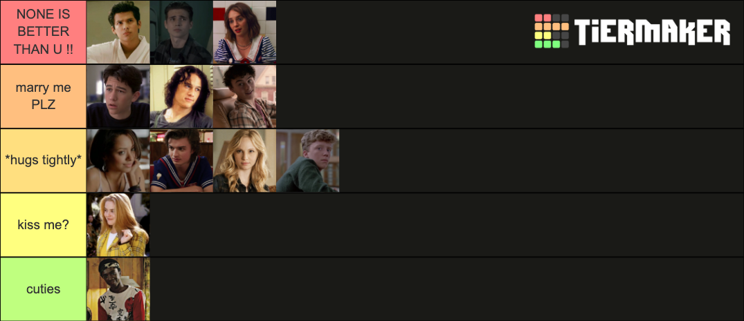 comfort character :P Tier List (Community Rankings) - TierMaker