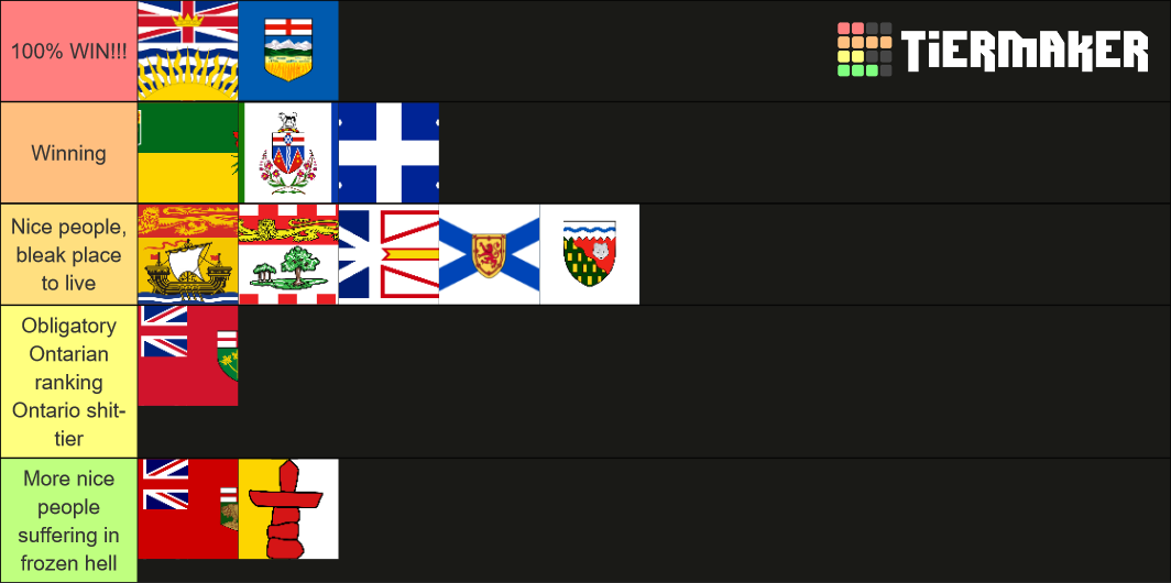 Canadian Provinces Tier List (Community Rankings) - TierMaker