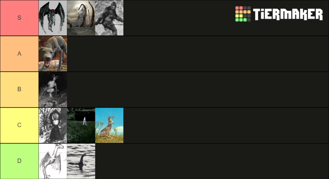 Cryptid Tier List (Community Rankings) - TierMaker