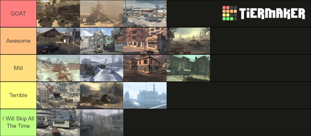 Modern Warfare 2 Maps Tier List (Community Rankings) - TierMaker