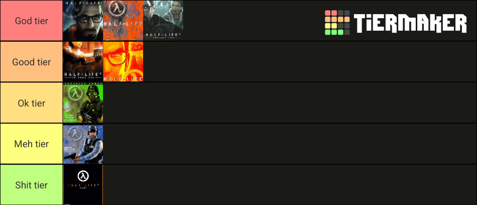 Half-Life Tier List (Community Rankings) - TierMaker