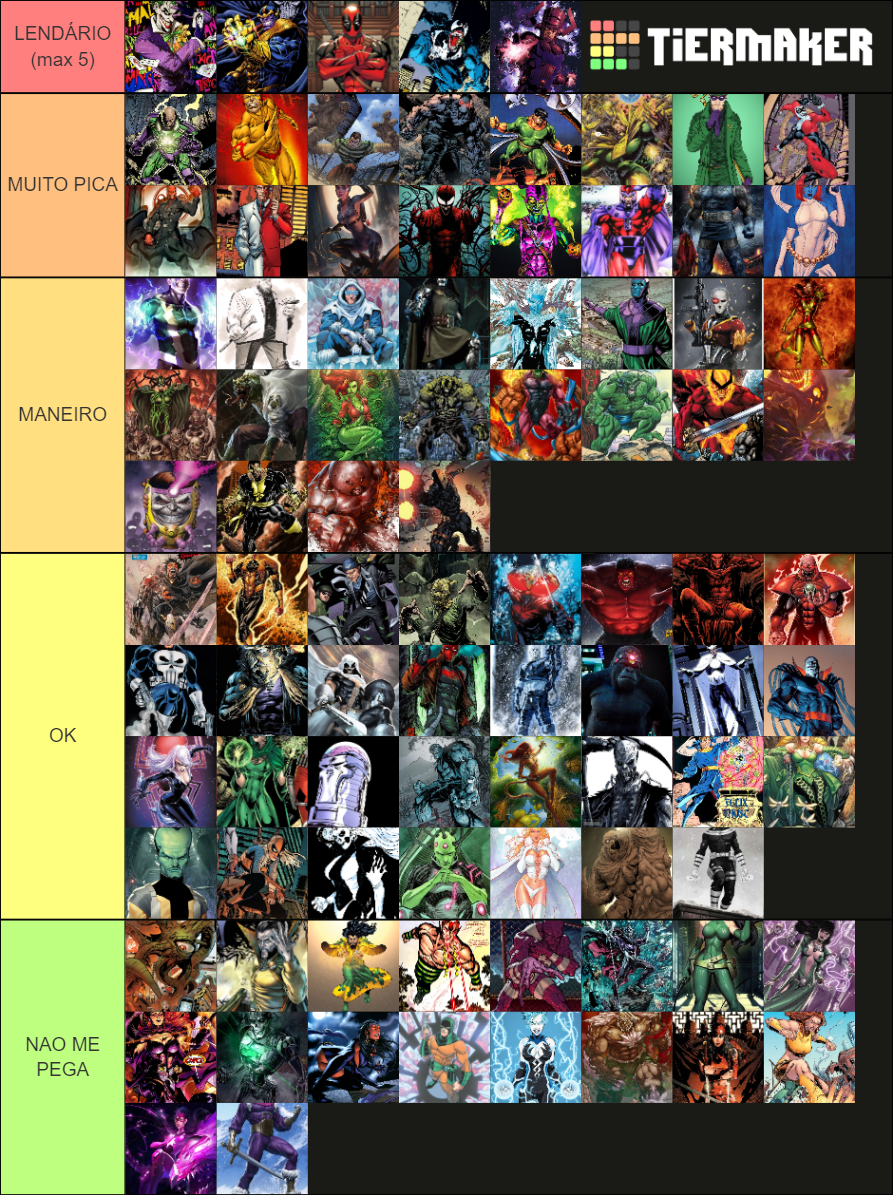 DC vs. MARVEL Supervillains Tier List (Community Rankings) - TierMaker