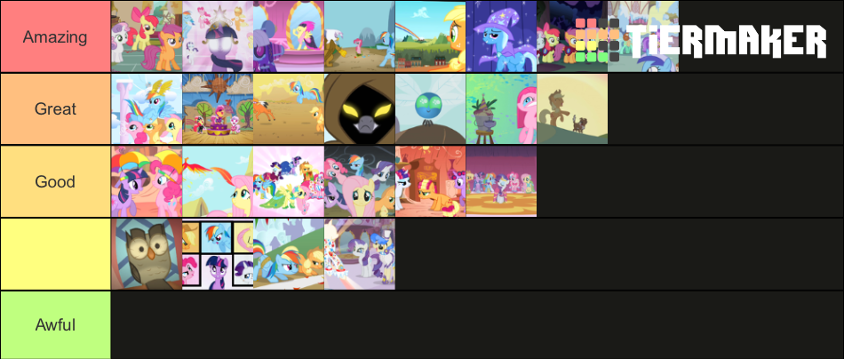 MLP Season 1 Tier List (Community Rankings) - TierMaker