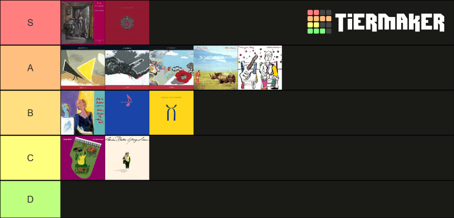 Adrian Belew's Discography Tier List (Community Rankings) - TierMaker