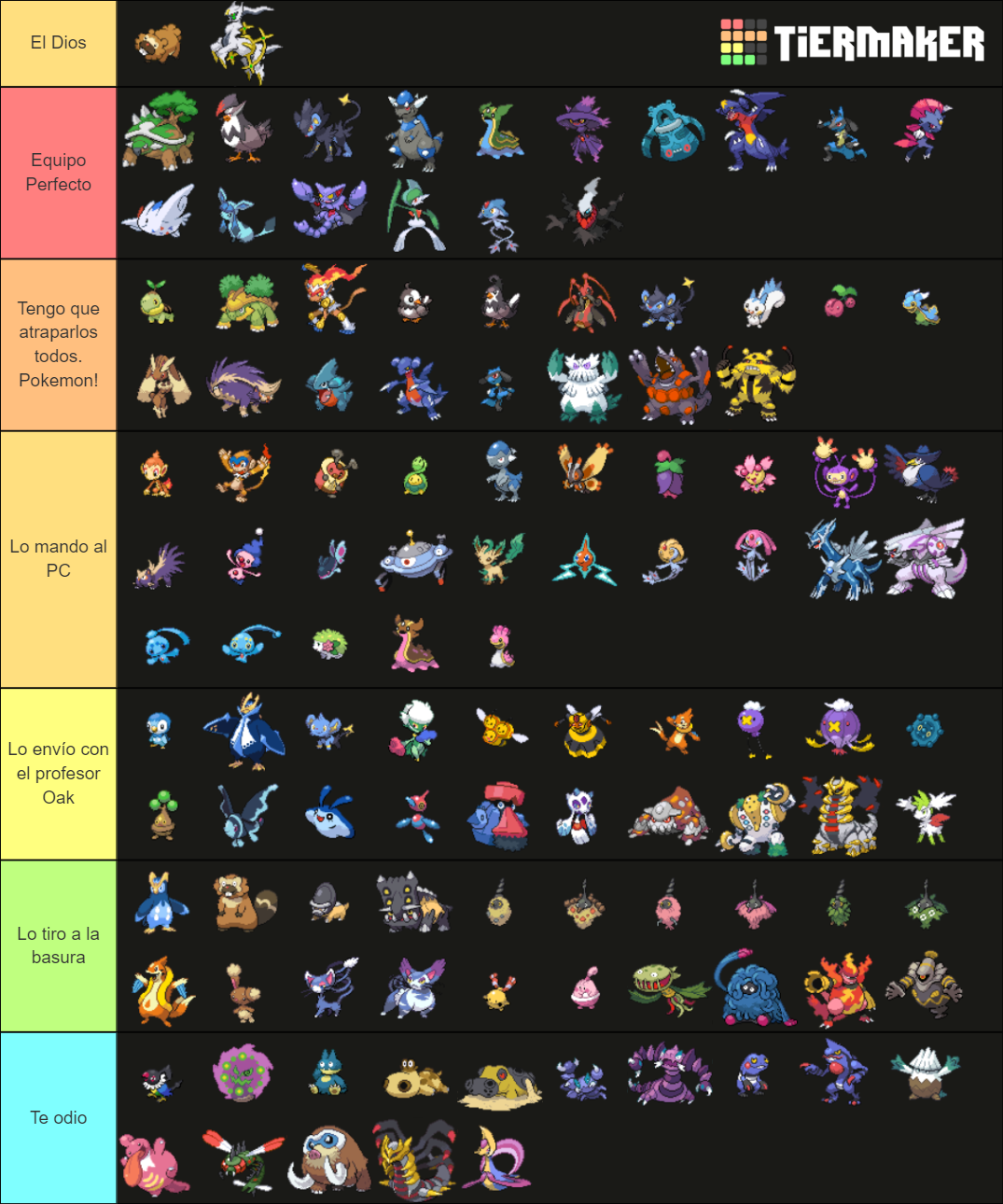 Gen 4 Pokémon (Gen 4 Sprites) Maker Tier List (Community Rankings ...