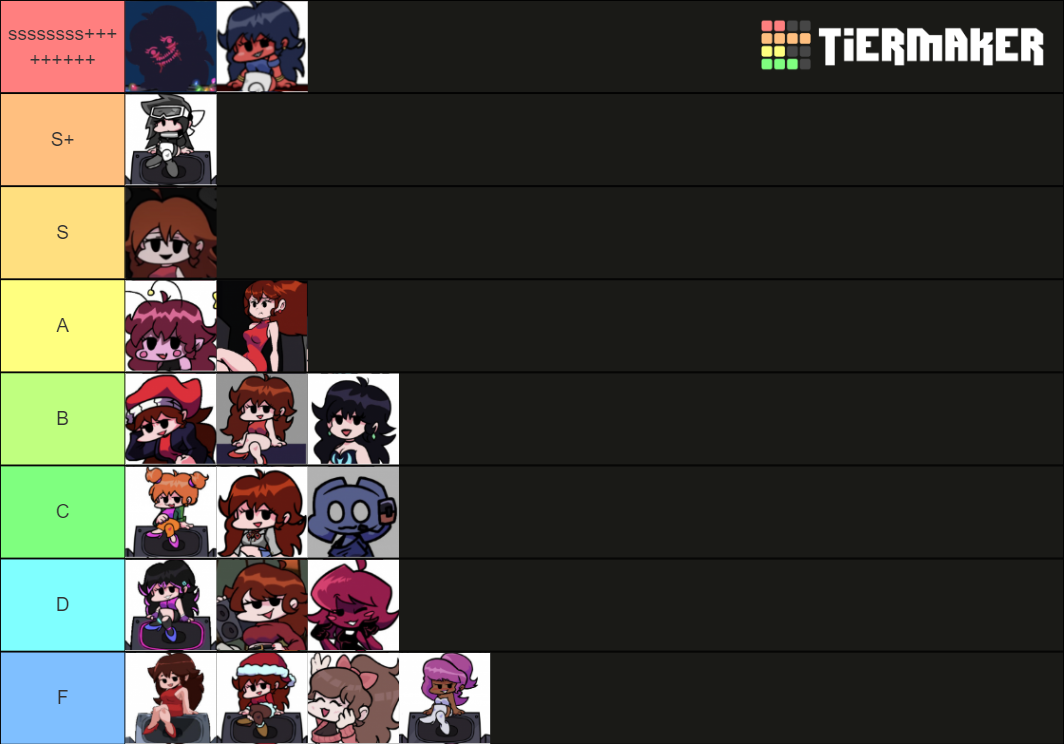 FNF Girlfriend Design Ranking Tier List (Community Rankings) - TierMaker