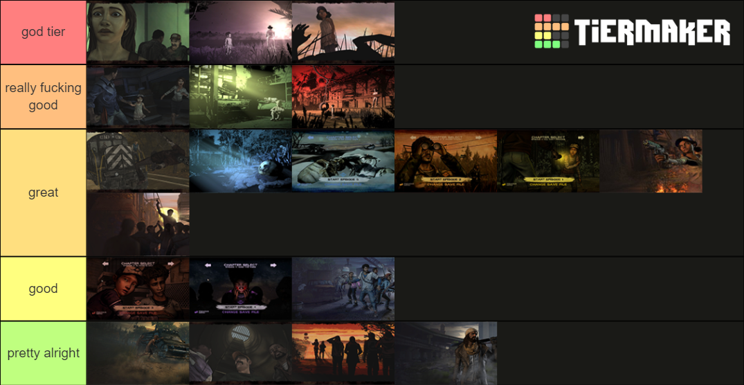 TWDG Episode Tier List (Community Rankings) - TierMaker