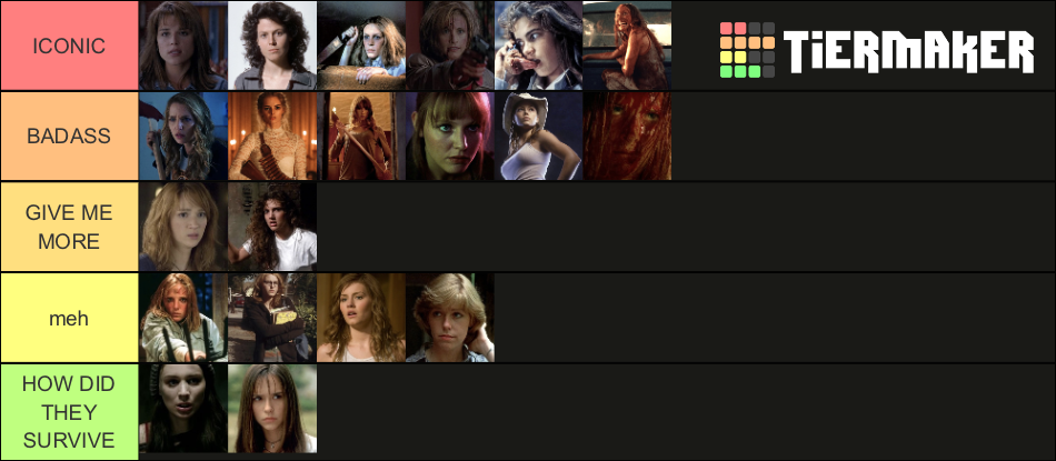 FINAL GIRLS Ranked Tier List (Community Rankings) - TierMaker