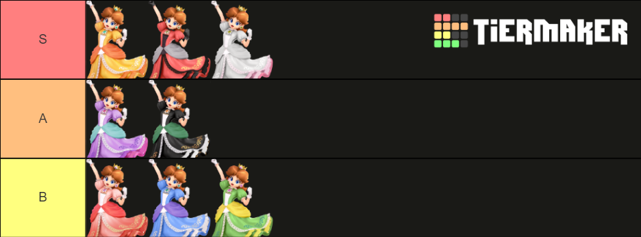SSBU Daisy alts/colors Tier List (Community Rankings) - TierMaker