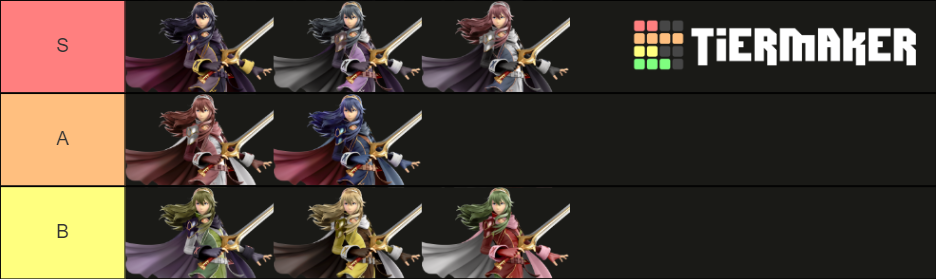 SSBU Lucina alts/colors Tier List (Community Rankings) - TierMaker