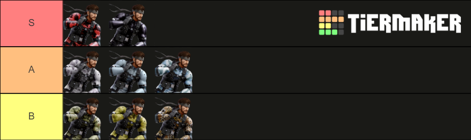 SSBU Snake alts/colors Tier List (Community Rankings) - TierMaker