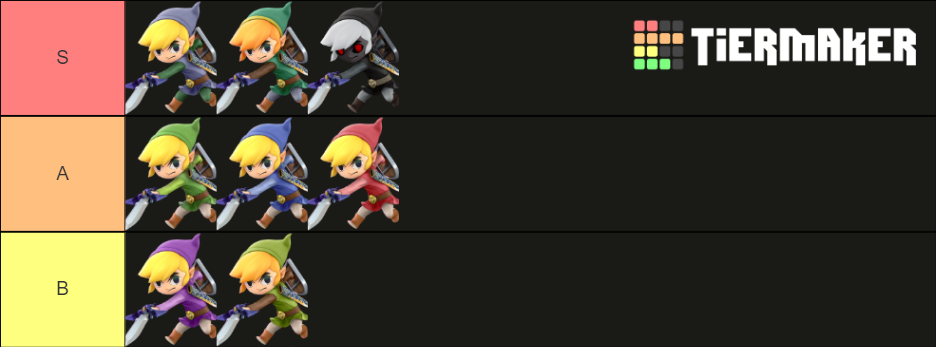 SSBU Toon Link alts/colors Tier List (Community Rankings) - TierMaker