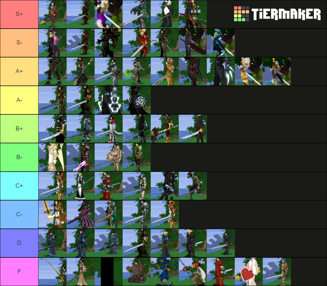 DragonFable April 2023 Class Tier List (Community Rankings) - TierMaker