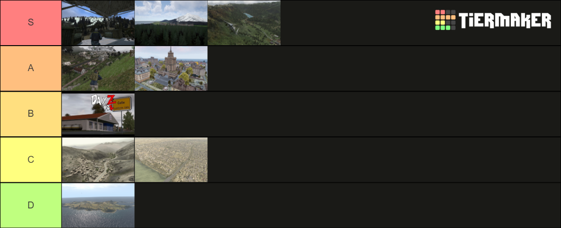 DayZ Maps Tier List (Community Rankings) - TierMaker