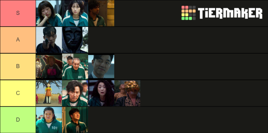 Squid Game Tier List (Community Rankings) - TierMaker