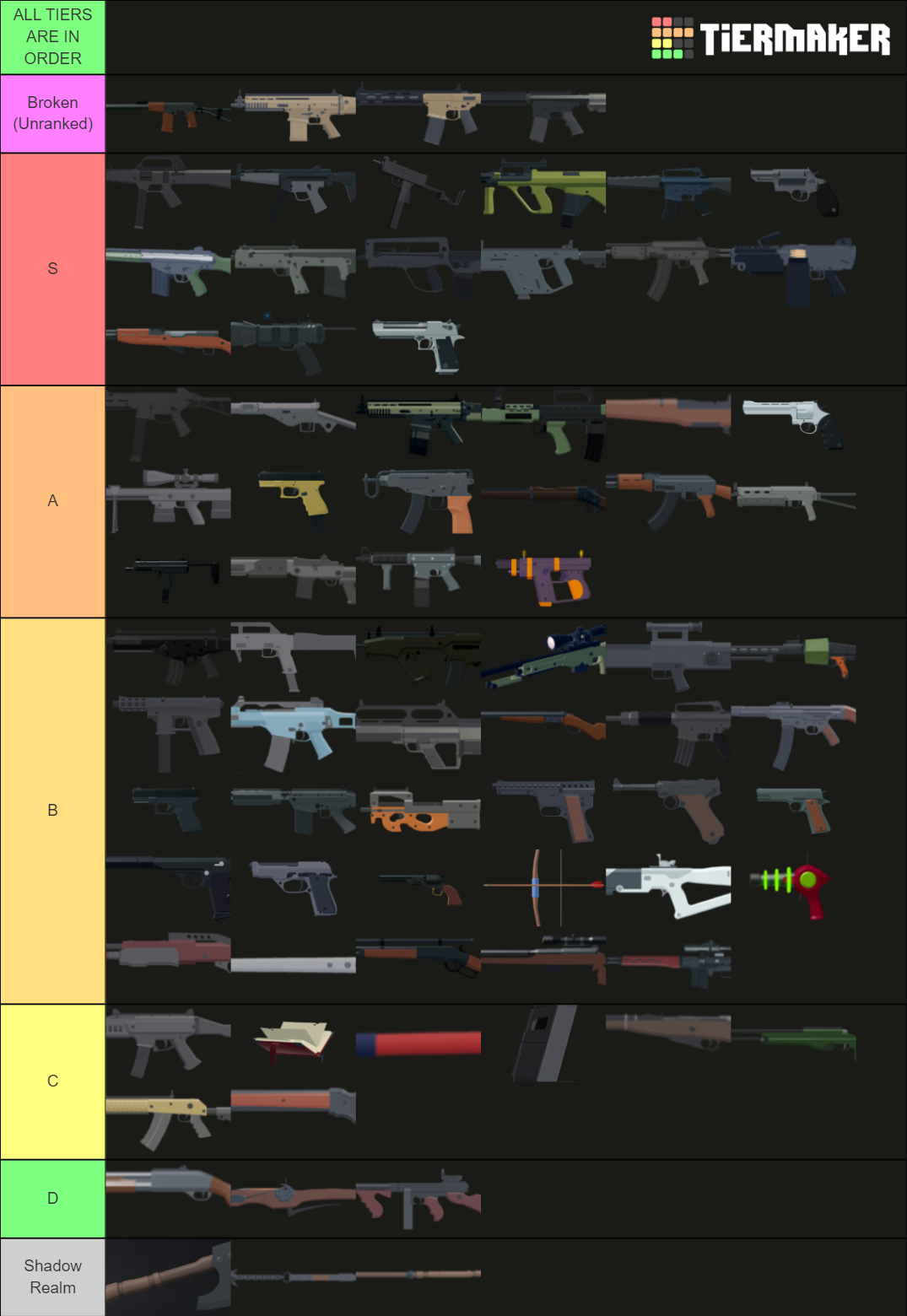 Bad Business Weapons V2.41 Tier List (Community Rankings) - TierMaker