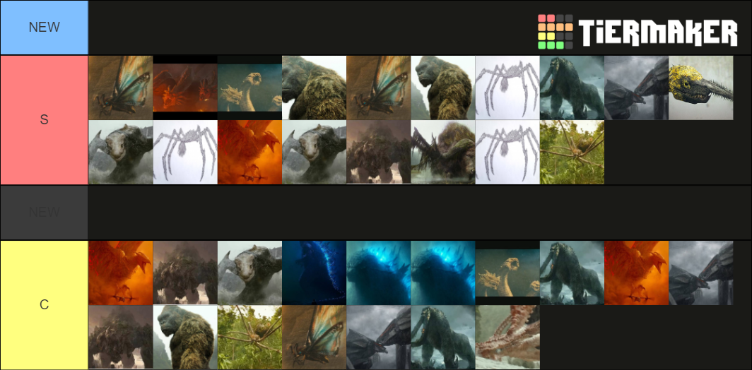 Godzilla Monsterverse Monsters Tier List (Community Rankings) - TierMaker