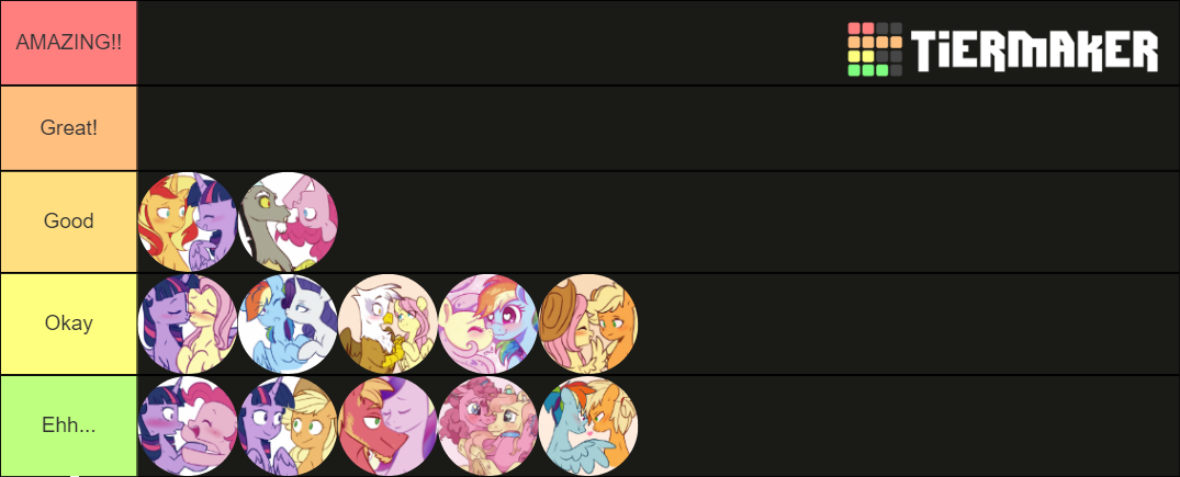 MLP Ships! Tier List (Community Rankings) - TierMaker