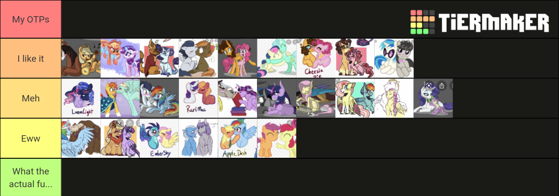 Mlp Ships Tier List (Community Rankings) - TierMaker
