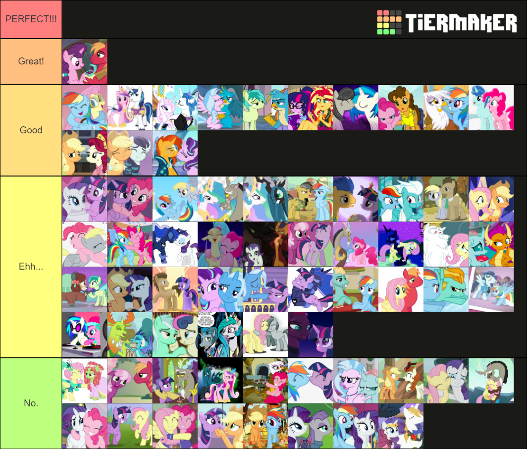 MLP Ships! Tier List (Community Rankings) - TierMaker