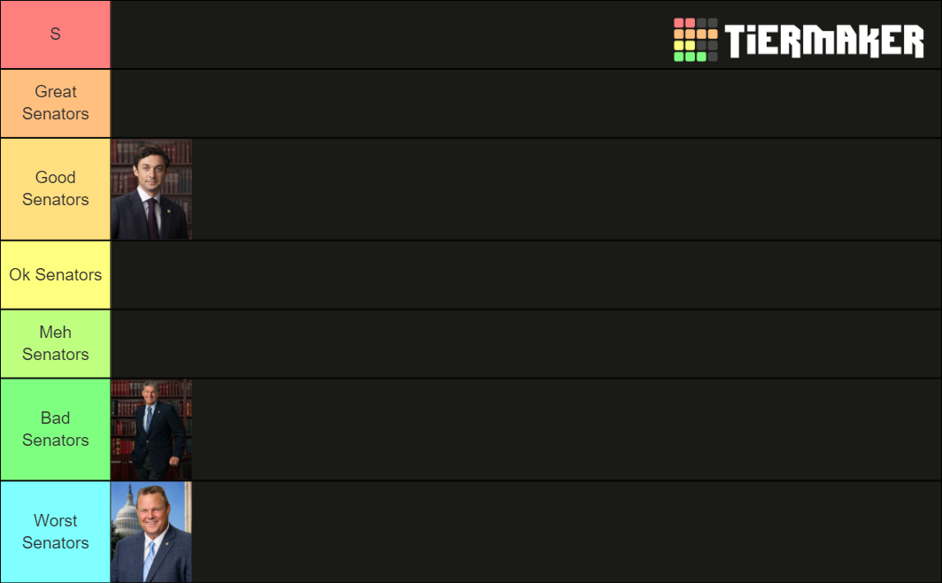 Every US Senator Ranked Tier List (Community Rankings) - TierMaker