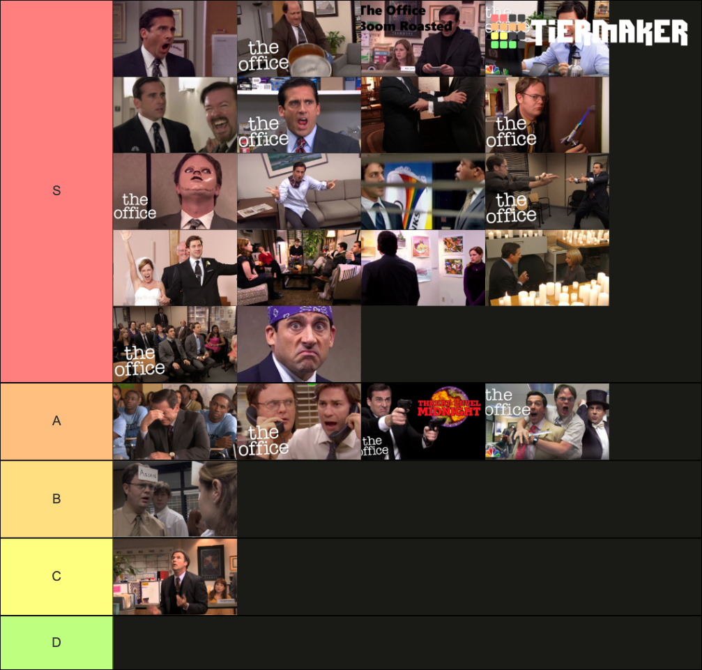 The Office most iconic moments Tier List (Community Rankings) - TierMaker