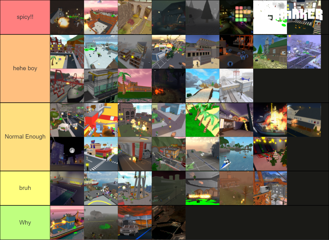 R2DA Map !!! Tier List (Community Rankings) - TierMaker