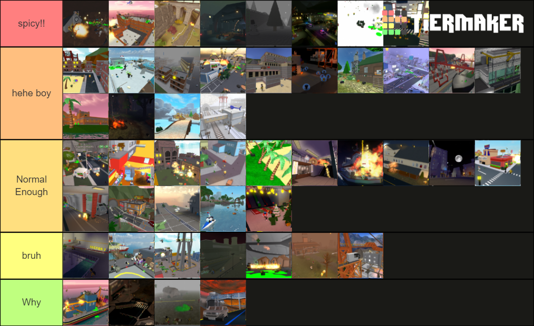 R2DA Map !!! Tier List (Community Rankings) - TierMaker