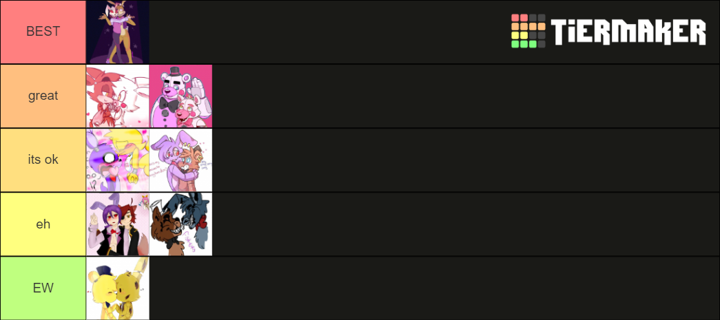 fnaf ships Tier List (Community Rankings) - TierMaker