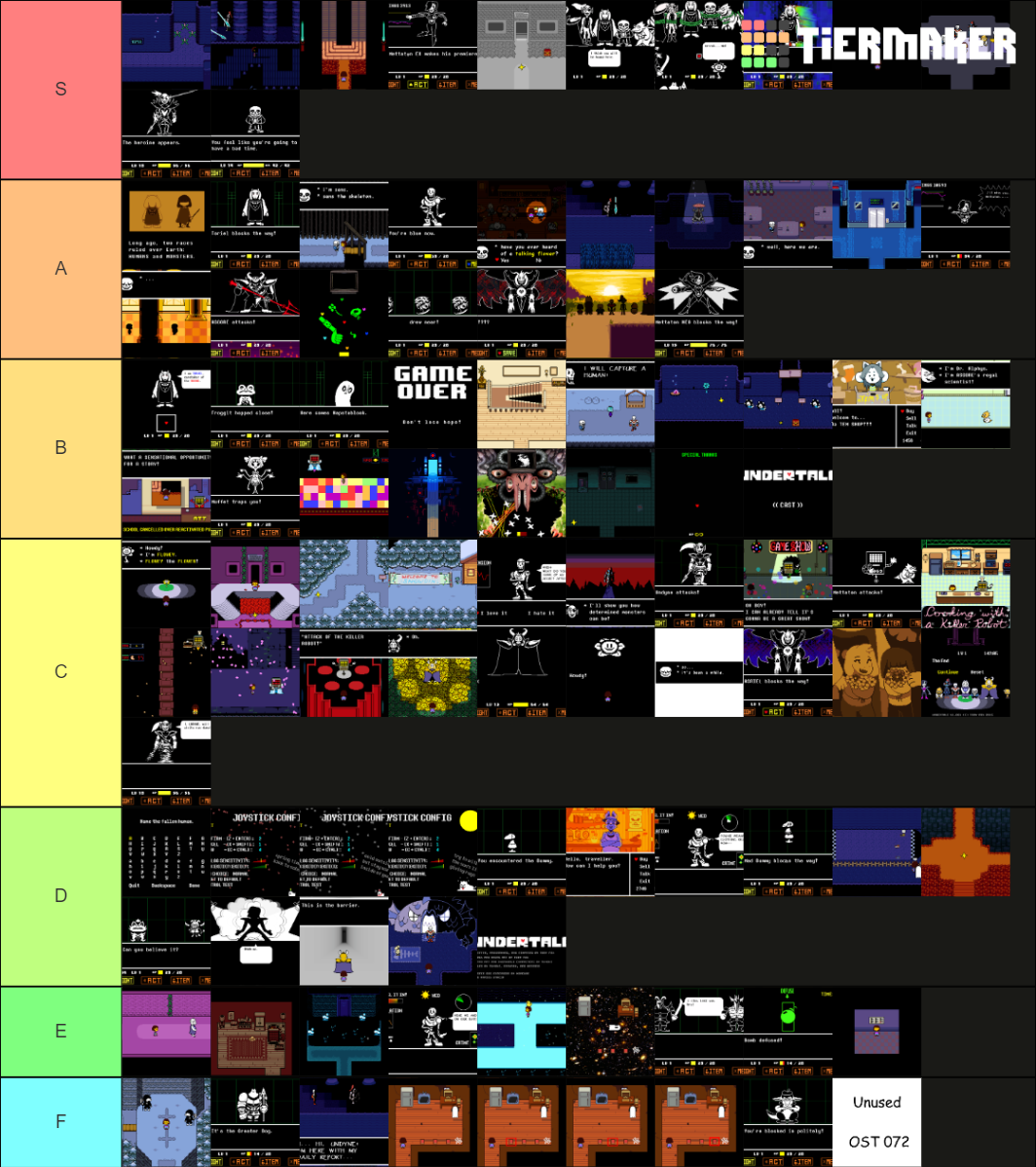 Undertale Soundtrack Tier List (Community Rankings) - TierMaker