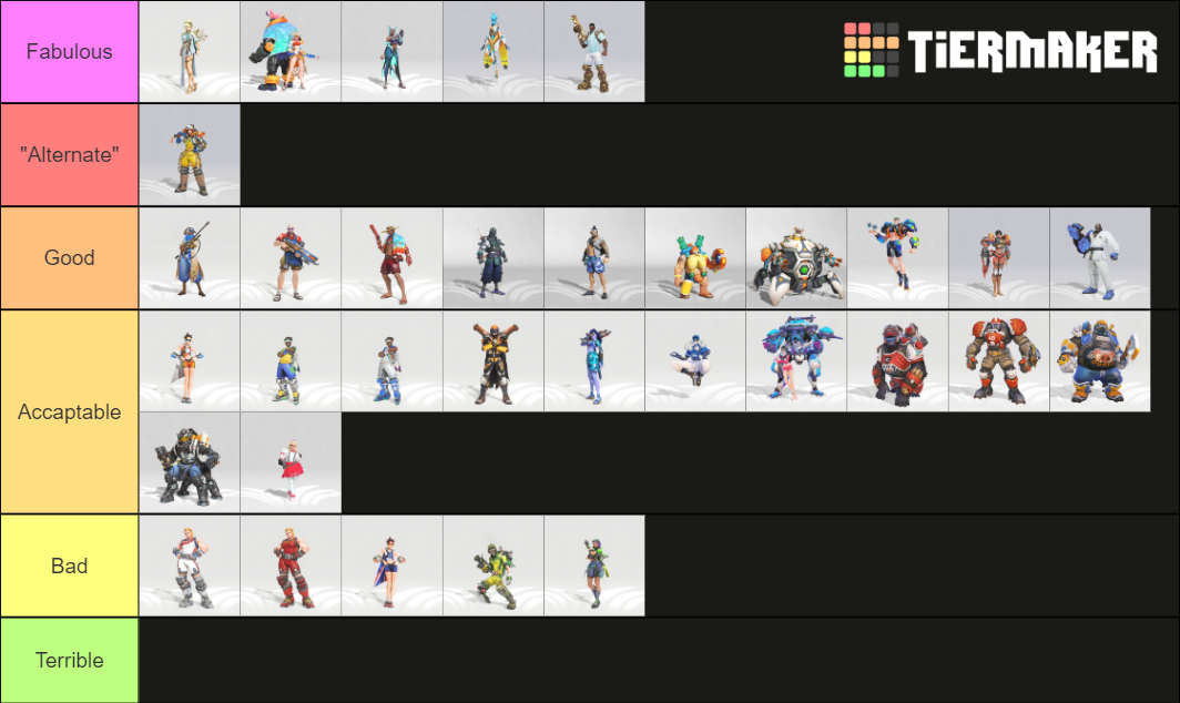 Overwatch Skins (Summer) Tier List (Community Rankings) - TierMaker